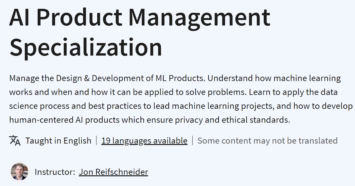 AI Product Management Specialization ~ Computer Languages (clcoding) AI Product Management Specialization ~ Computer Languages (clcoding)